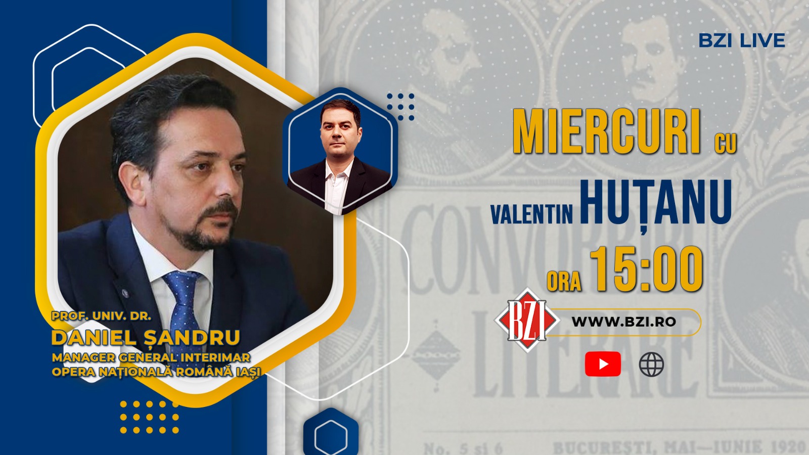 LIVE VIDEO - Ediție BZI LIVE despre un subiect cultural important din ...