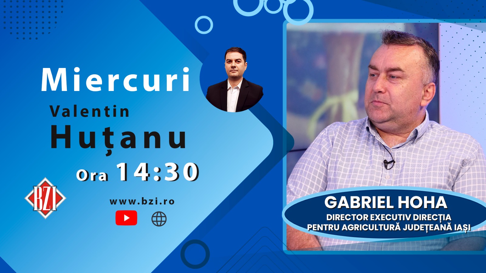 Ediție BZI LIVE cu Gabriel Hoha, director al Direcției Județene pentru Agricultură Iași • Buna ...