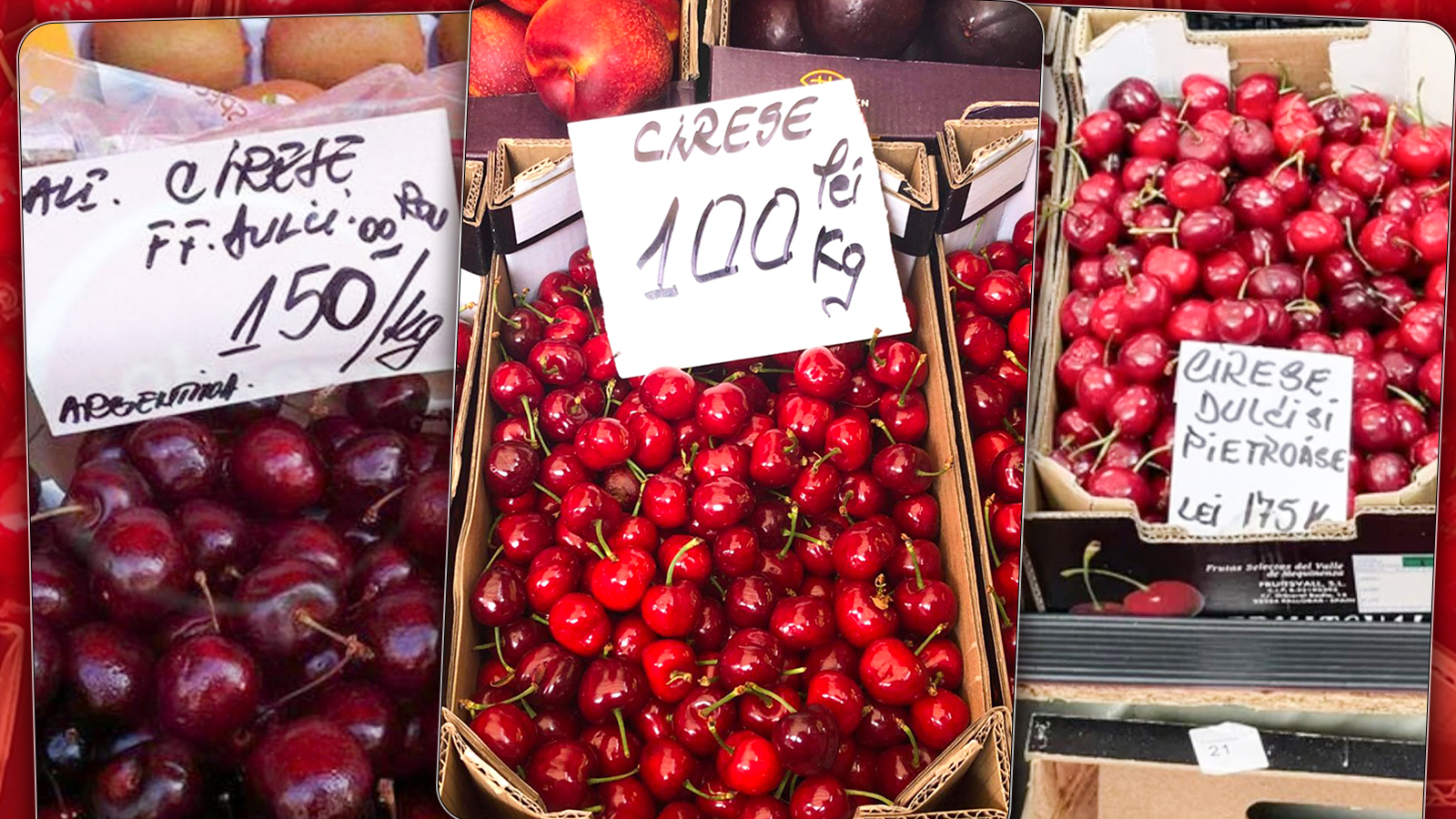Au apărut primele cireșe în piețele din Iași. Cele aduse din