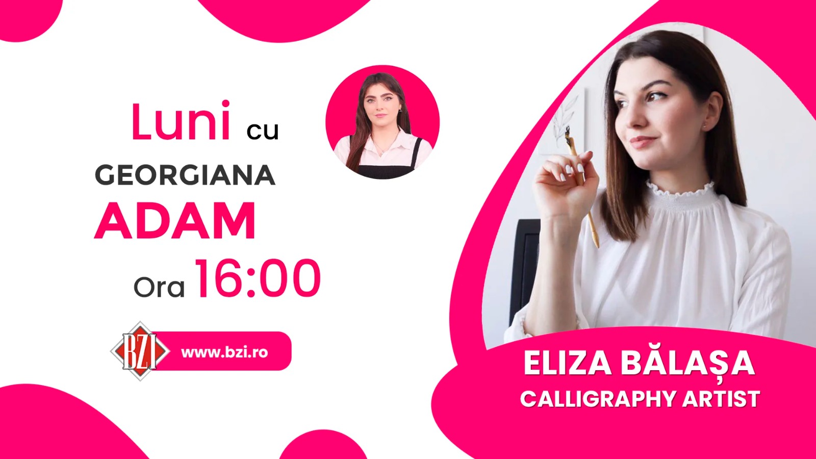 LIVE VIDEO - Eliza Bălașa, calligraphy artist, povestește pentru BZI ...
