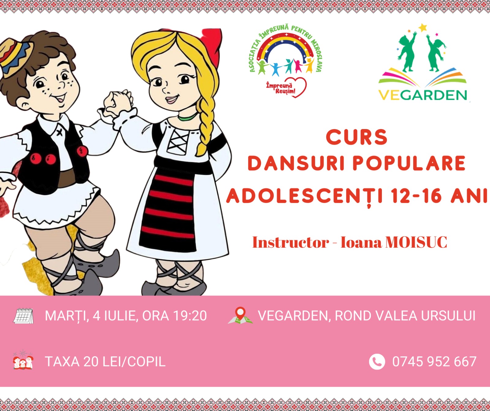 Asociația Împreună pentru Miroslava organizează curs de dansuri ...