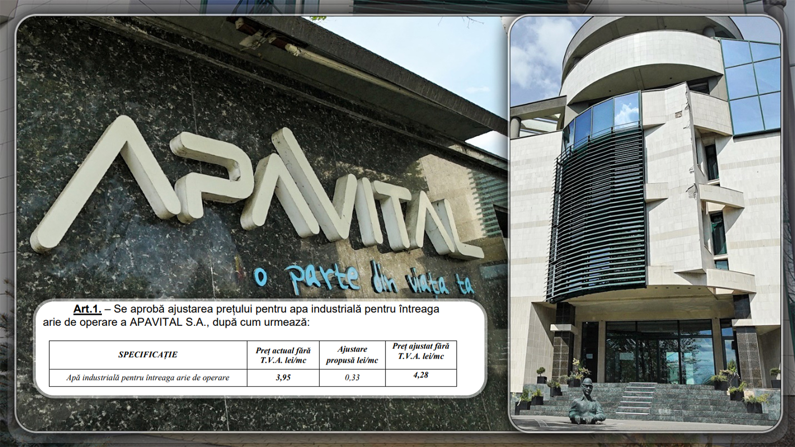 ApaVital scumpește apa industrială la Iași. Propunerea