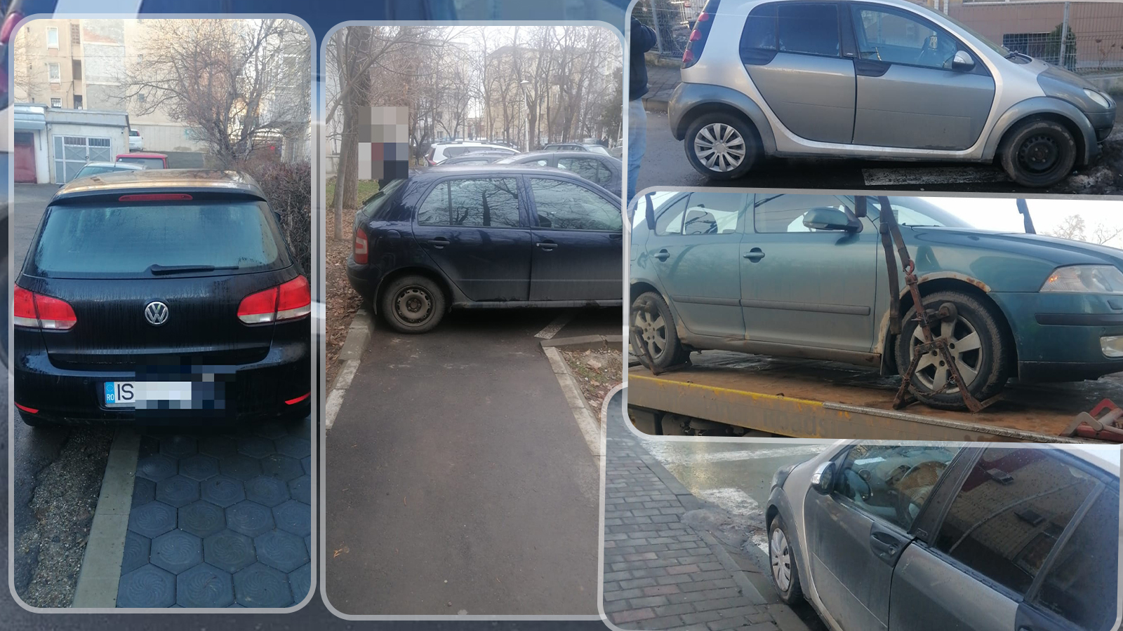 Ieșenii nu mai pot trece nici pe trotuar din cauza mașinilor
