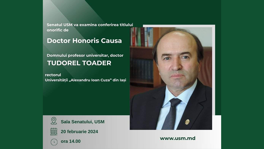 Senatul USM va examina conferirea titlului onorific de Doctor Honoris ...
