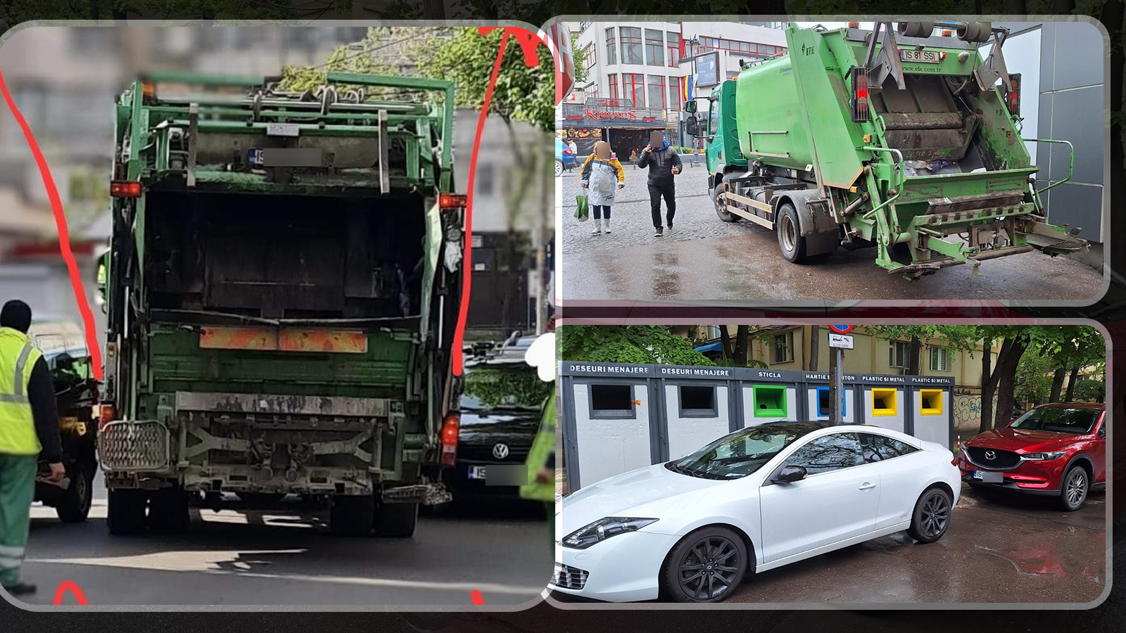 Șoferii de pe mașinile de gunoi din Iași nu pot ridica deșeurile