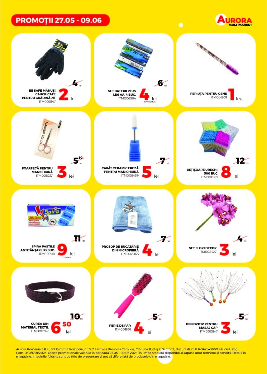 Zeci de oferte de 1 Iunie în cele 4 MAGAZINE AURORA MULTIMARKET din ...