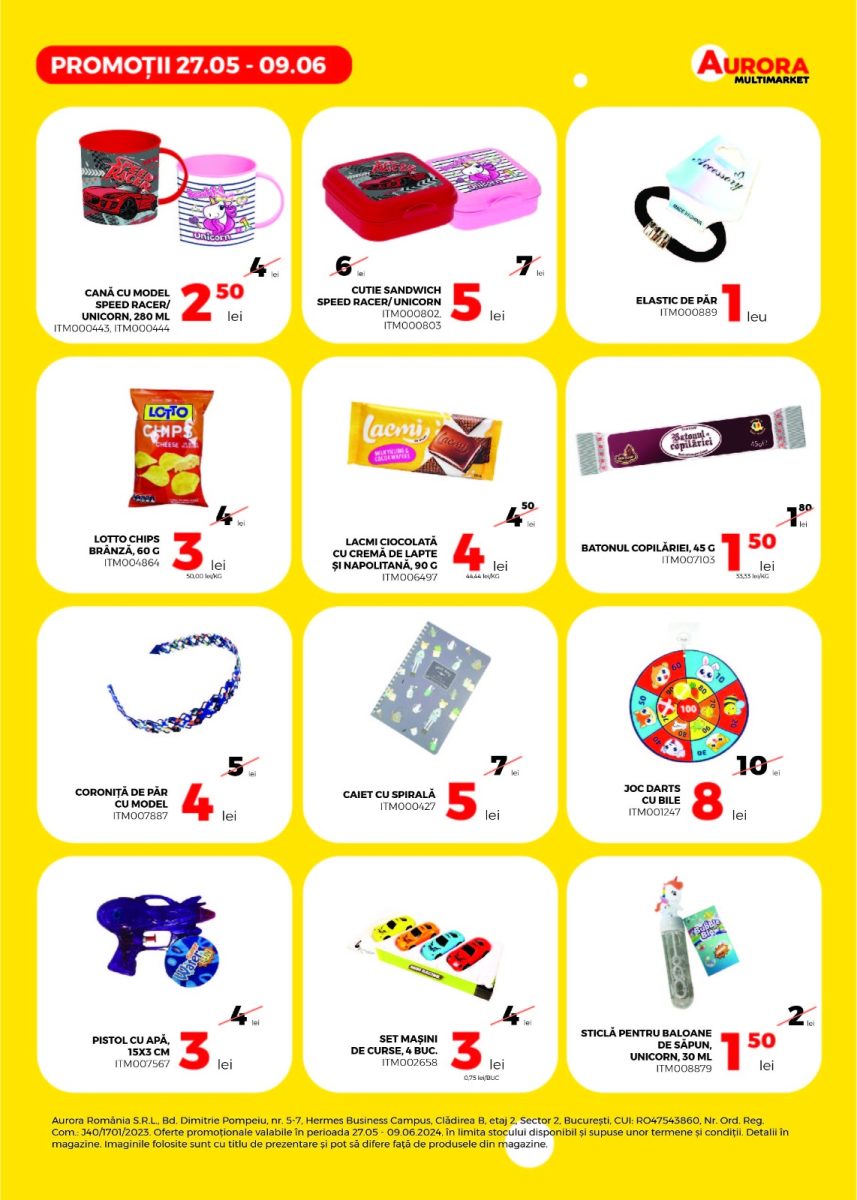 Zeci de oferte de 1 Iunie în cele 4 MAGAZINE AURORA MULTIMARKET din ...