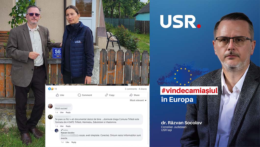 Un candidat USR la Consiliul Județean Iași nu cunoaște cum este împărțit județul pe care dorește ...