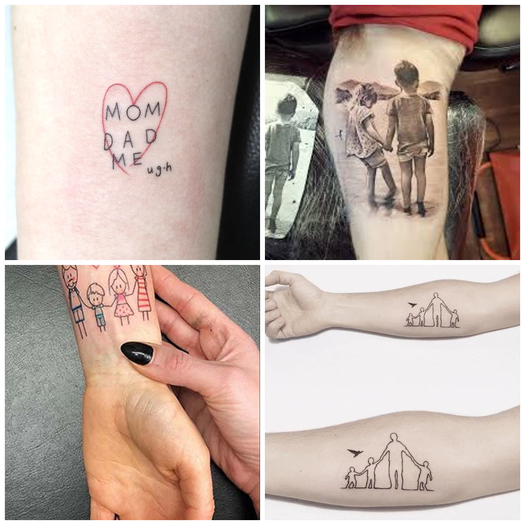 Cele mai frumoase tatuaje pentru familie cu doi copii. Acestea sunt ...